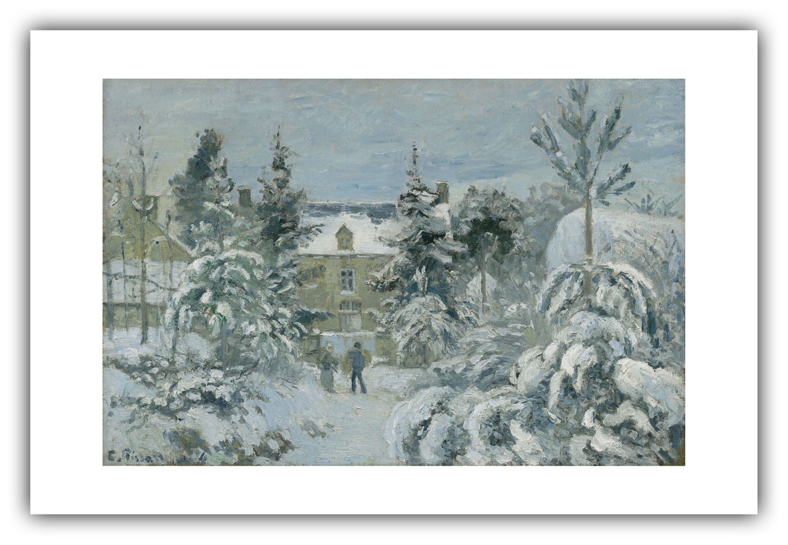 Camille Pissarro : Piette's House at Montfoucault (1874) - Giclee Fine ...