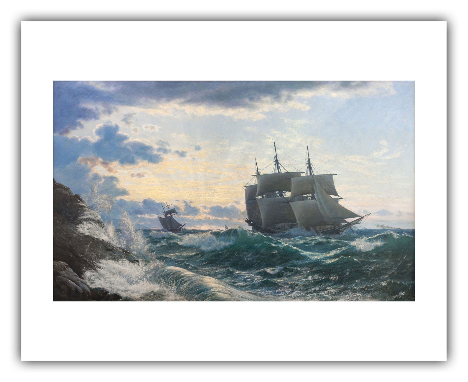 Carl Rasmussen : Ships Clear Land the Morning After a Storm (1878 ...