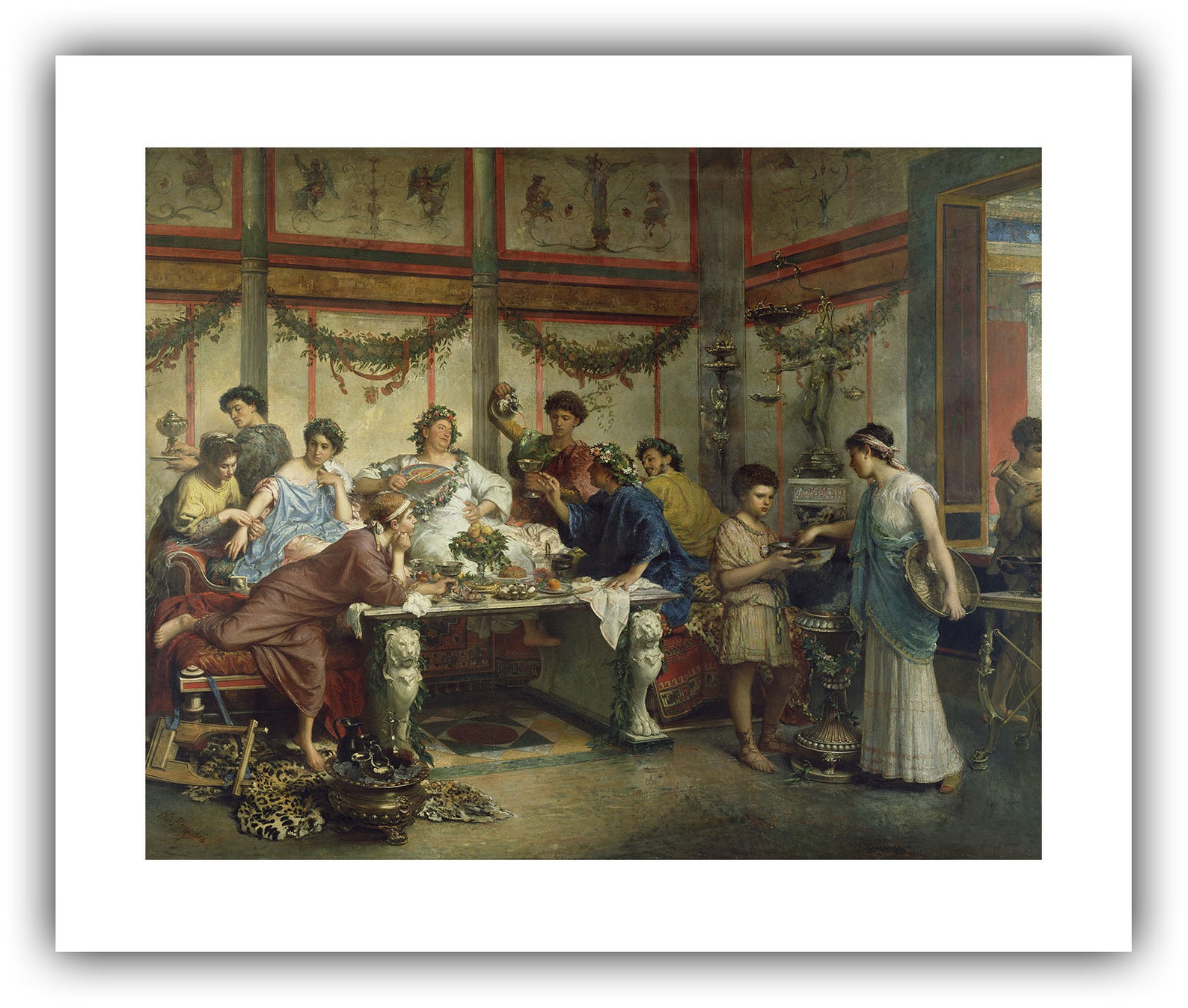 Roberto Bompiani : A Roman Feast late 19th Century Giclee - Etsy