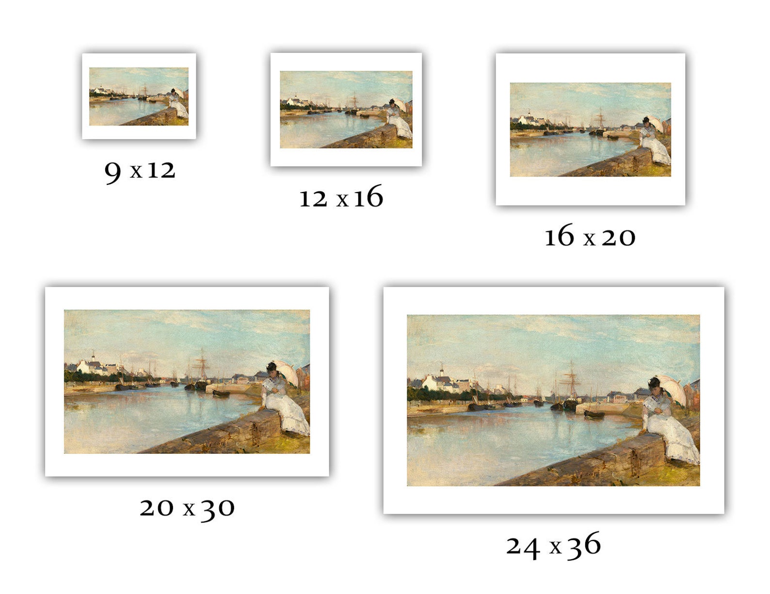 Berthe Morisot : the Harbor at Lorient 1869 Giclee Fine - Etsy