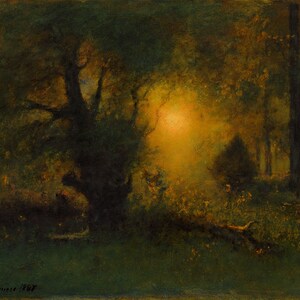 George Inness : Sunrise in the Woods (1887) - Giclee Fine Art Print - Etsy