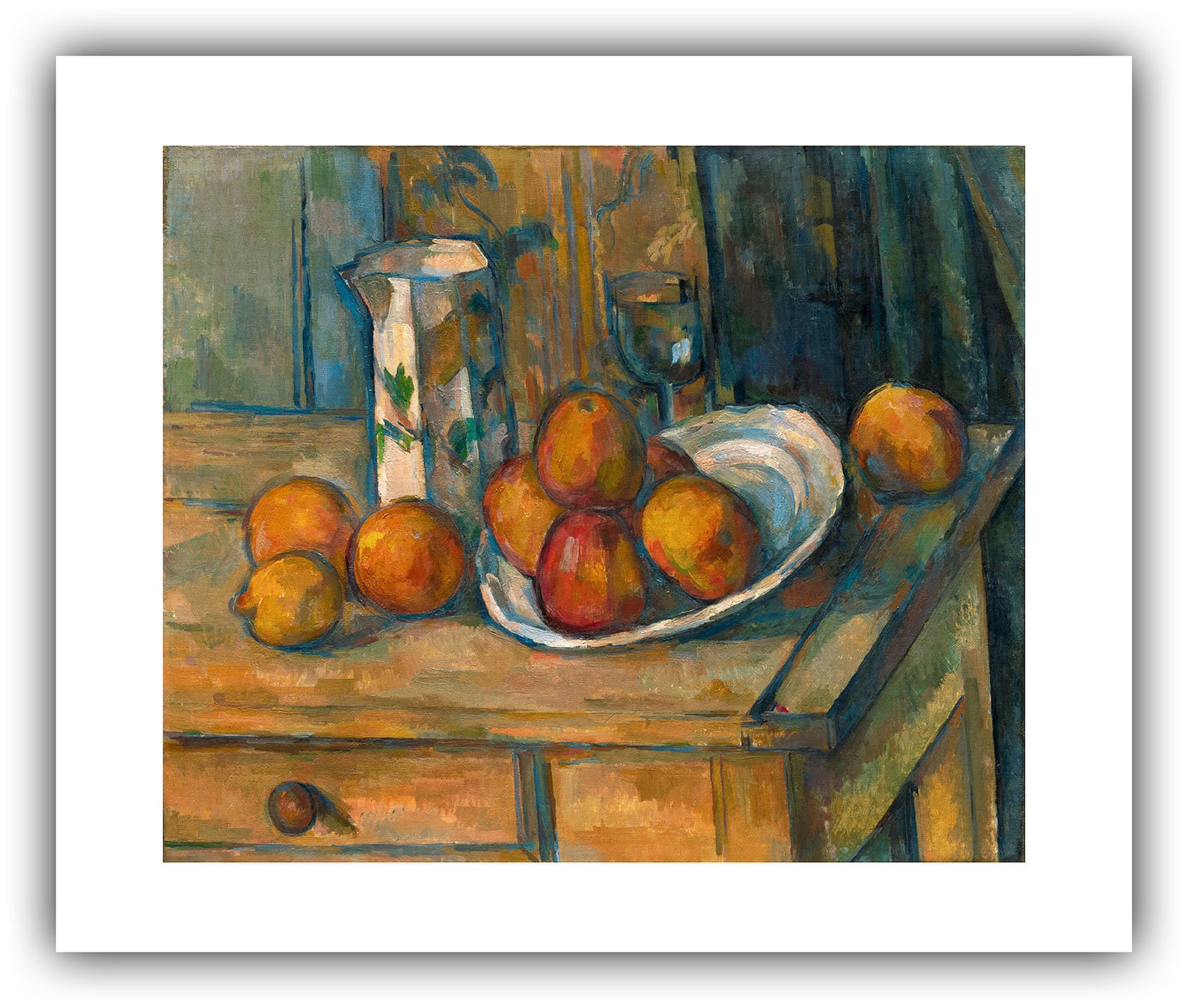 Paul Cezanne : Still Life With Milk Jug and Fruit (c. 1900) - Giclee ...