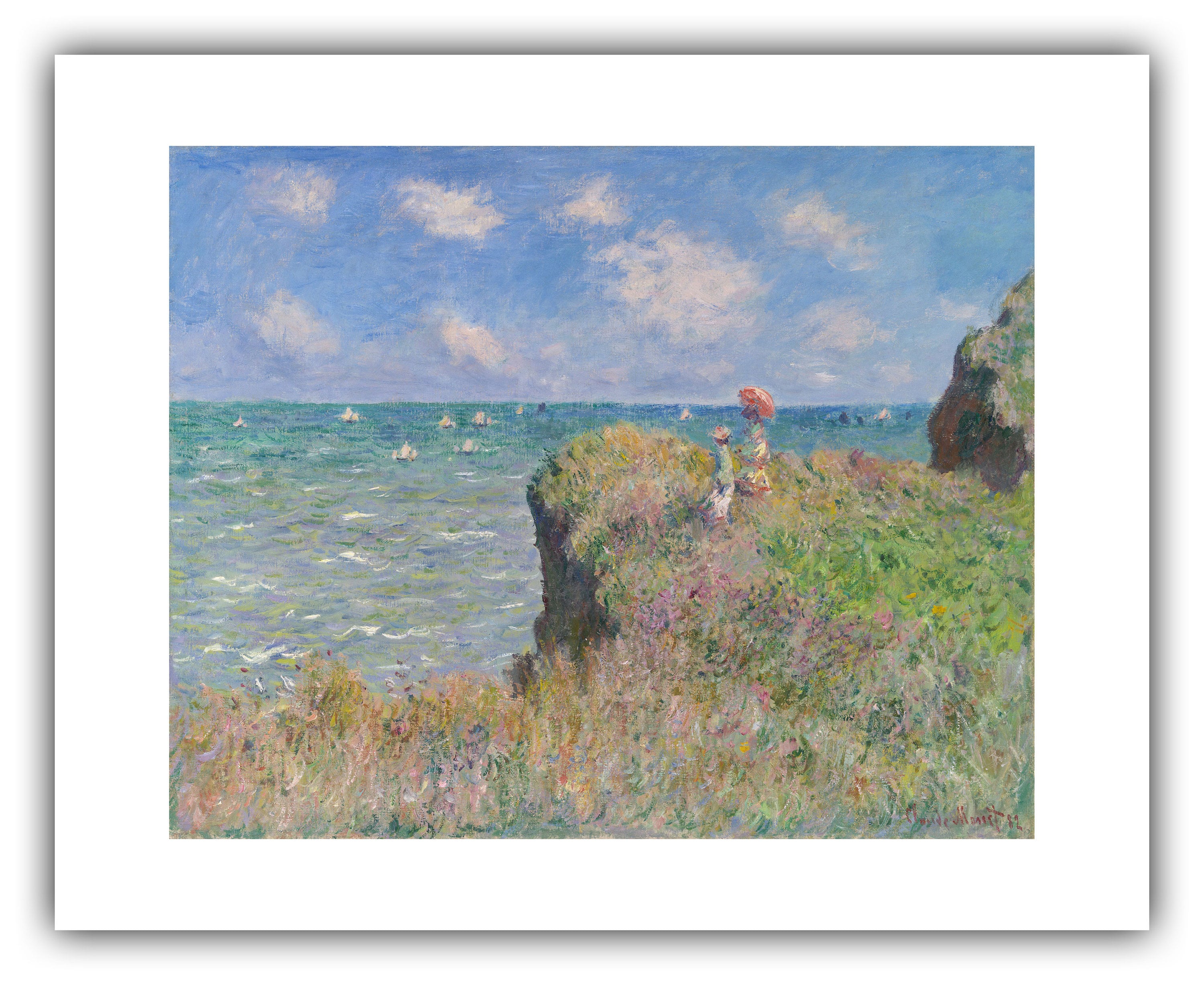 Claude Monet : Cliff Walk at Pourville (1882) - Giclee Fine Art Print ...