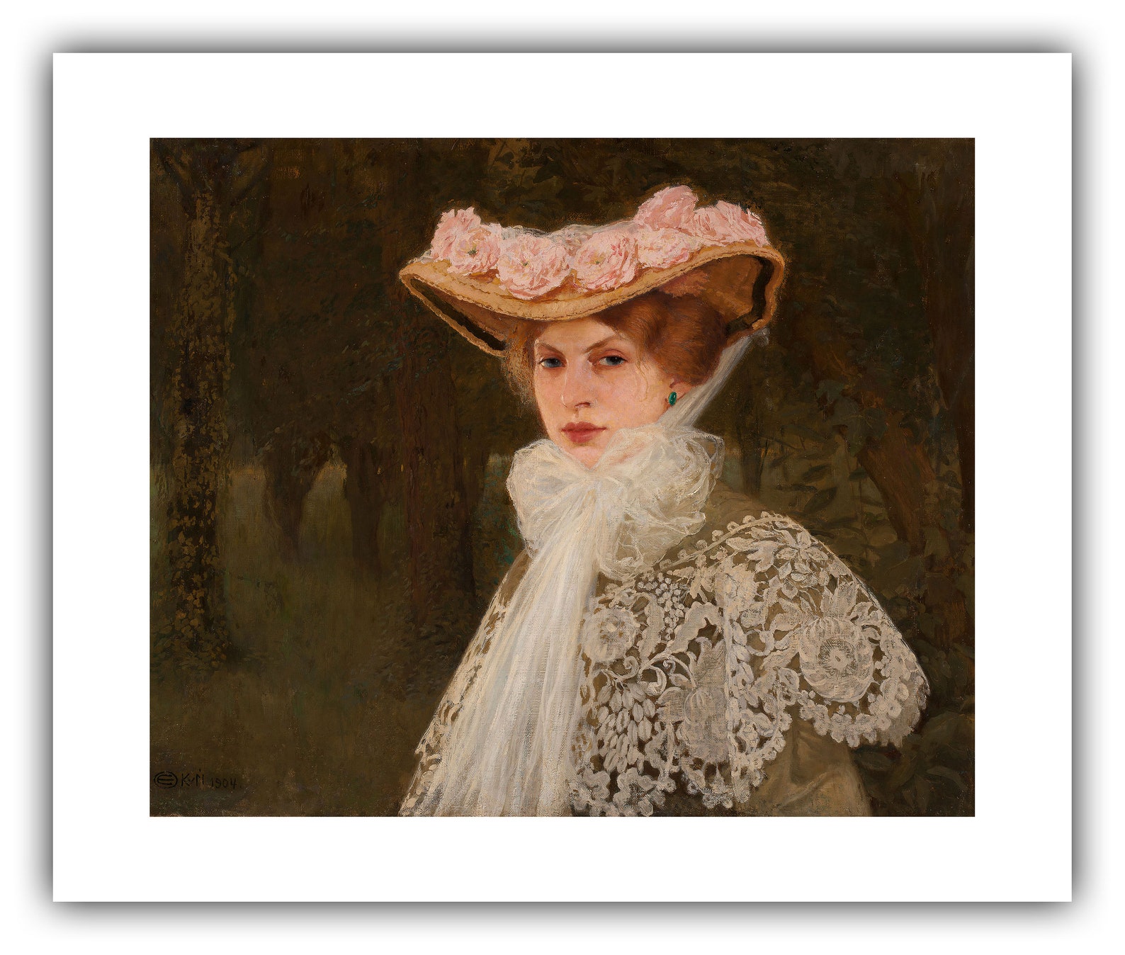 Edward Okun : Portrait of the Artist's Wife Zofia - Etsy