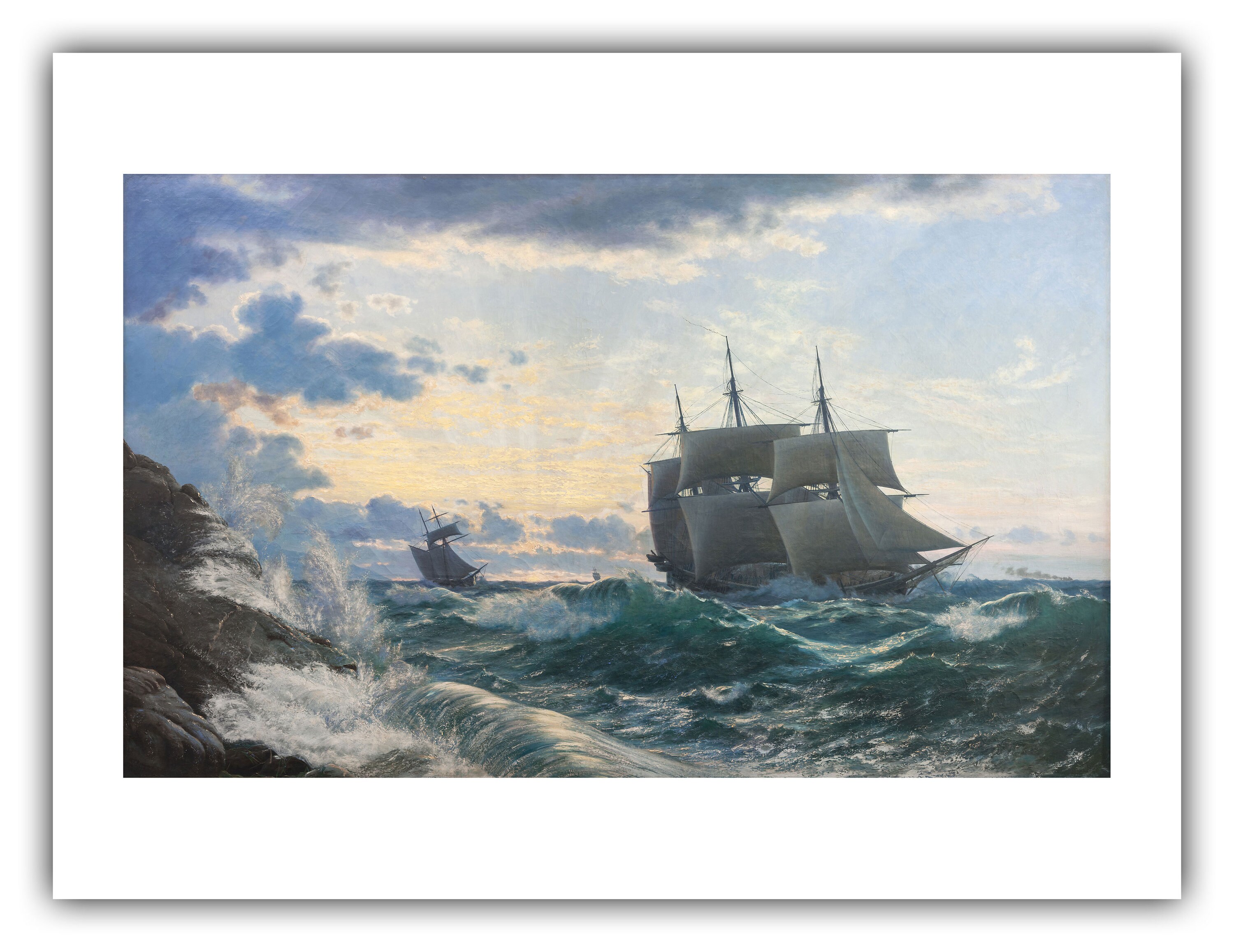 Carl Rasmussen : Ships Clear Land the Morning After a Storm (1878 ...
