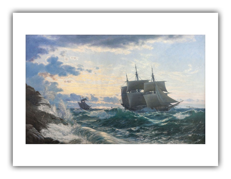 Carl Rasmussen : Ships Clear Land the Morning After a Storm (1878 ...