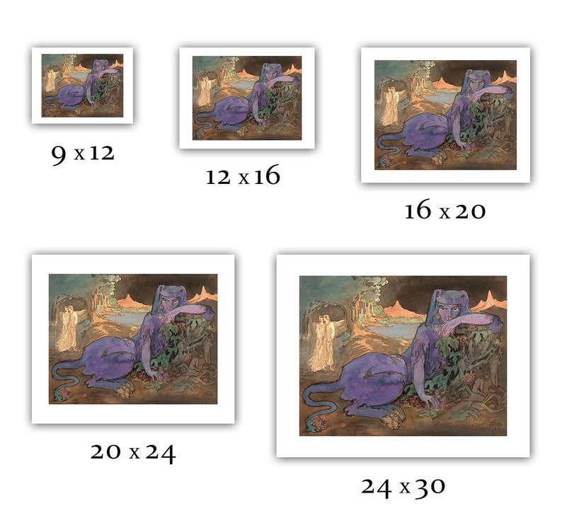 Pamela Colman Smith : The Blue Cat 1907 Giclee | Etsy