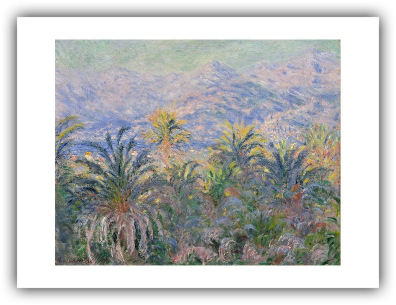 Claude Monet : Palm Trees at Bordighera (1884) - Giclee Fine Art Print ...