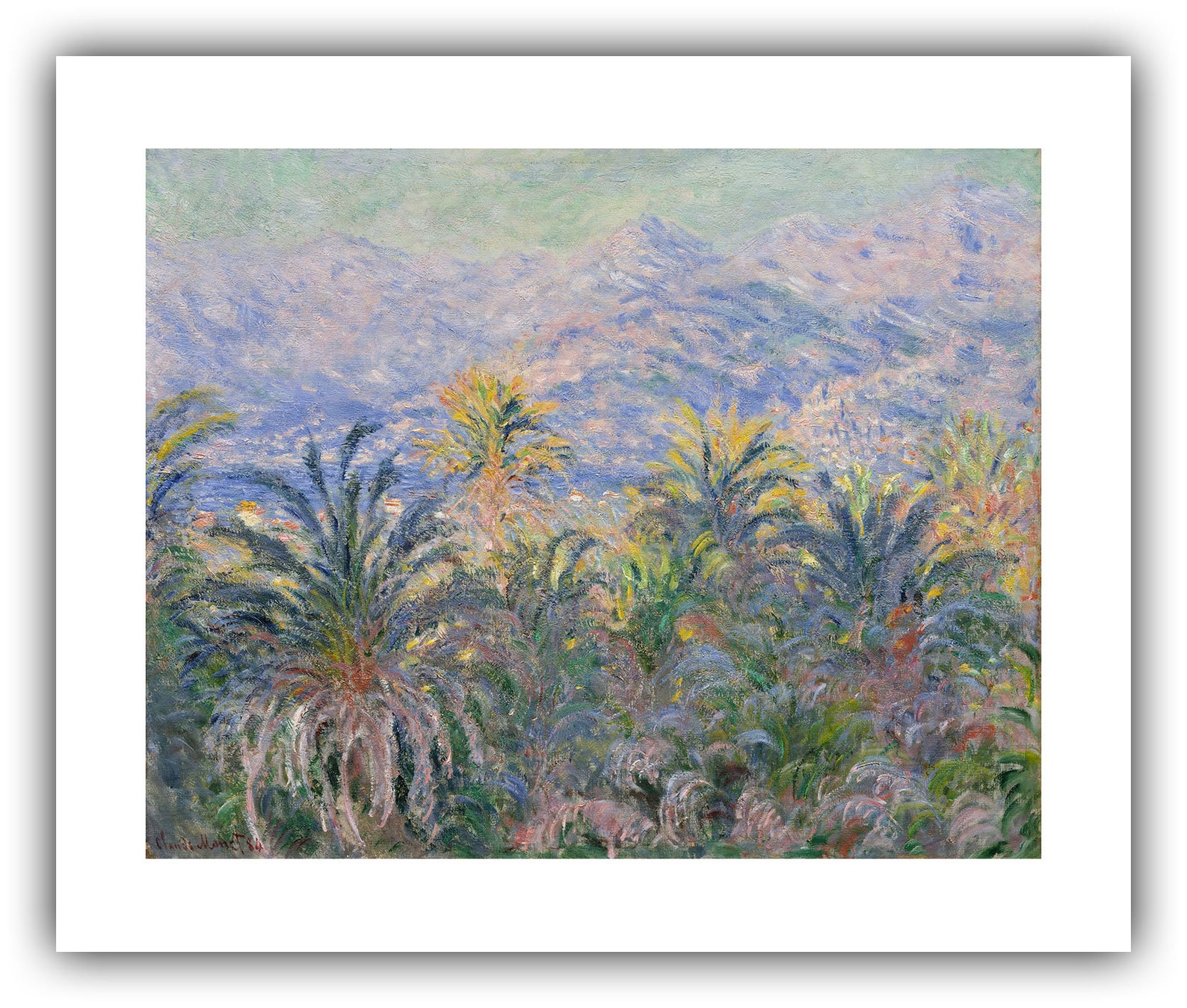 Claude Monet : Palm Trees at Bordighera (1884) - Giclee Fine Art Print ...