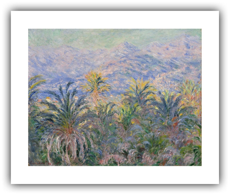 Claude Monet : Palm Trees at Bordighera (1884) - Giclee Fine Art Print ...