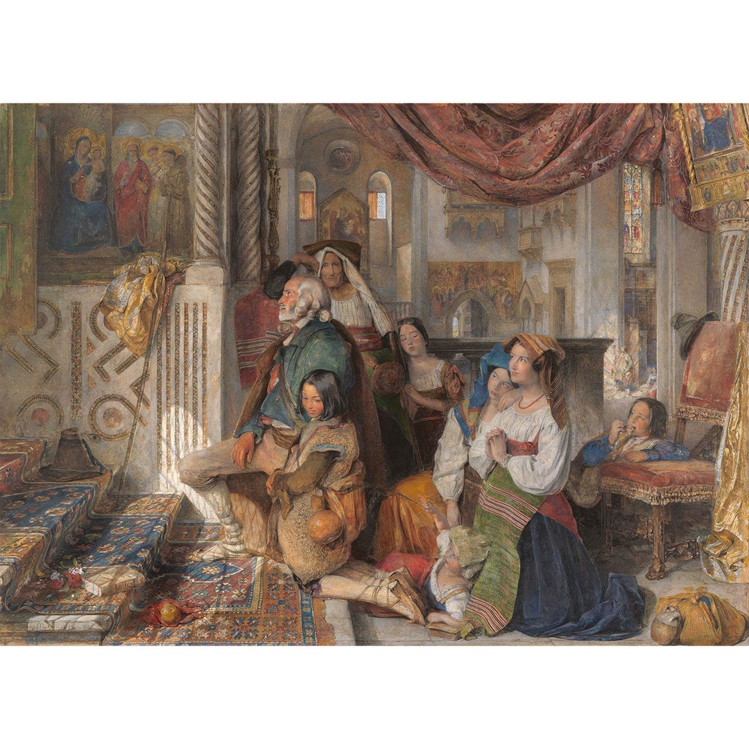 John Frederick Lewis : Roman Pilgrims (1854) - Giclee Fine Art Print - Etsy