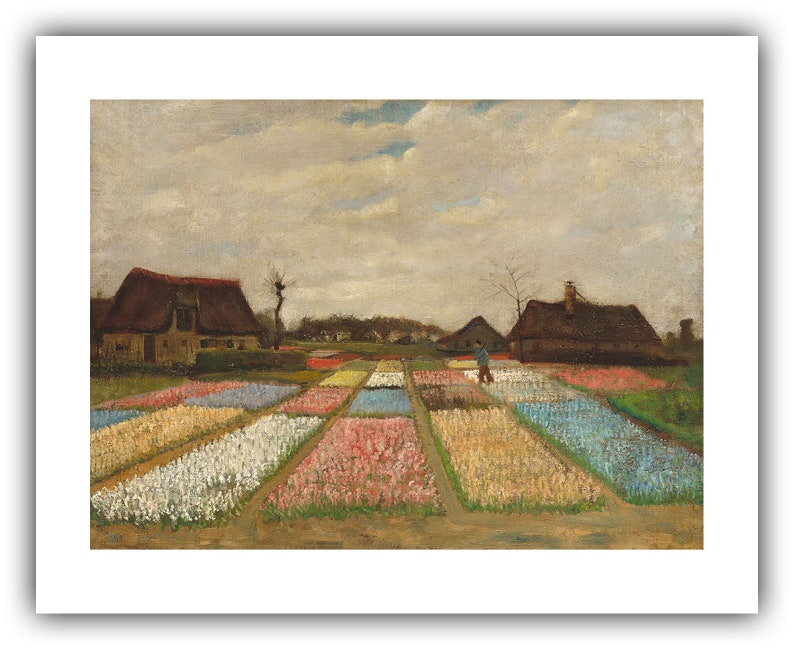 Vincent Van Gogh : Flower Beds in Holland (bulb Fields) (1883) - Giclee ...
