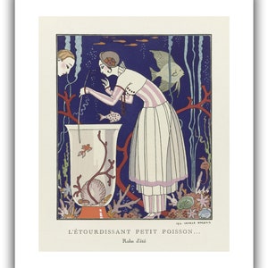 George Barbier : the Stunning Little Fish - Summer Dress (1914 ...