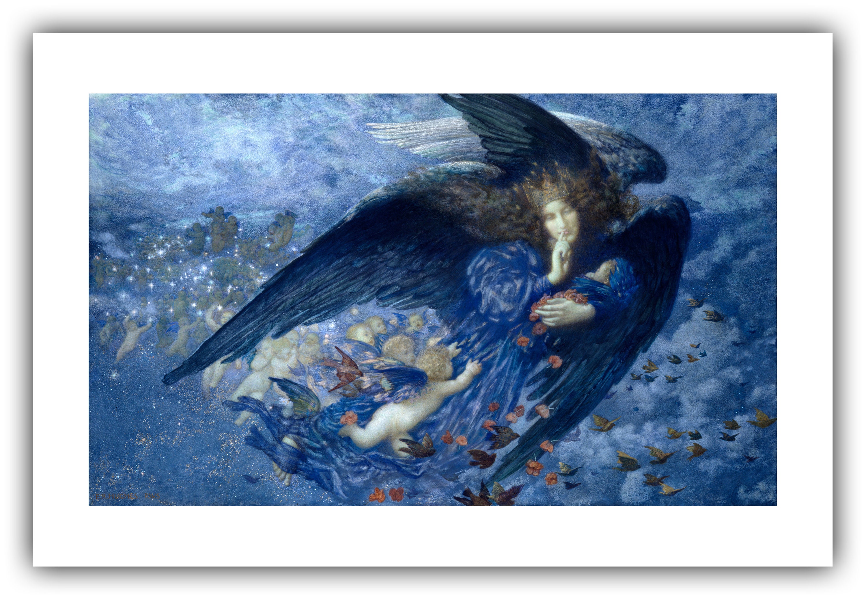 Edward Robert Hughes : Night With Her Train of Stars (1912) - Giclee ...