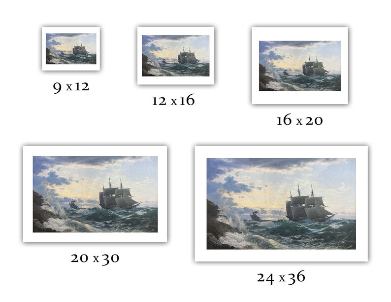 Carl Rasmussen : Ships Clear Land the Morning After a Storm (1878 ...