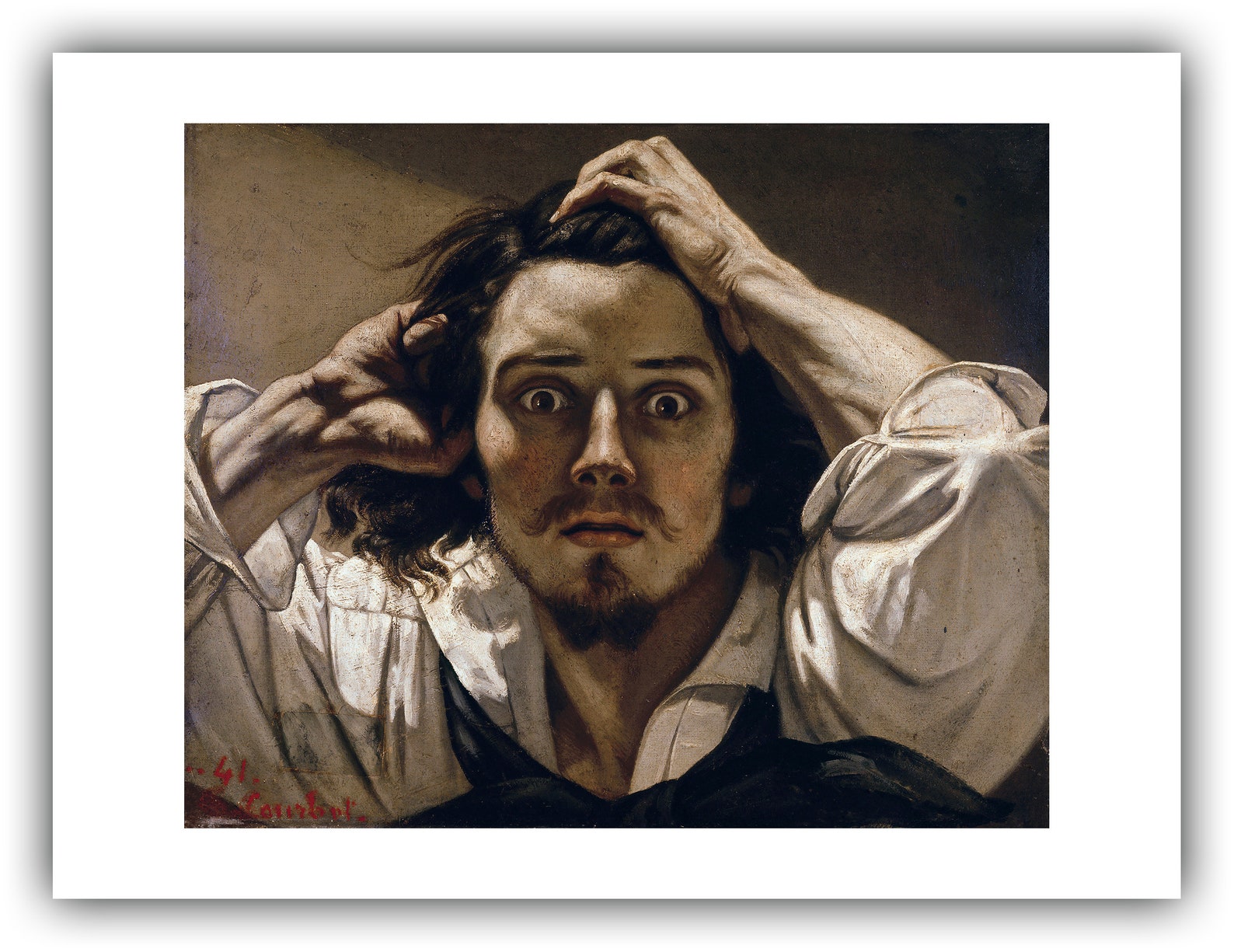 Gustave Courbet : the Desperate Man (1843-1845) - Giclee Fine Art Print ...