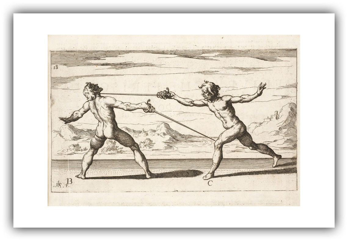 Ridolfo Capoferro : figure That Strikes the Throat in | Etsy