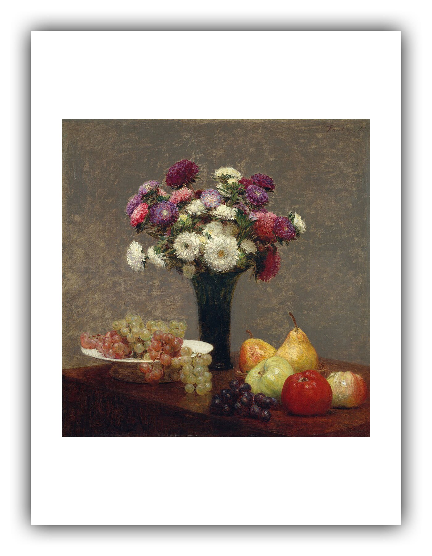 Henri Fantin-latour : Asters and Fruit on a Table (1868) - Giclee Fine ...