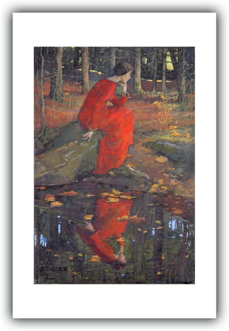 Elizabeth Adela Forbes : the Leaf (1800s) - Giclee Fine Art Print - Etsy
