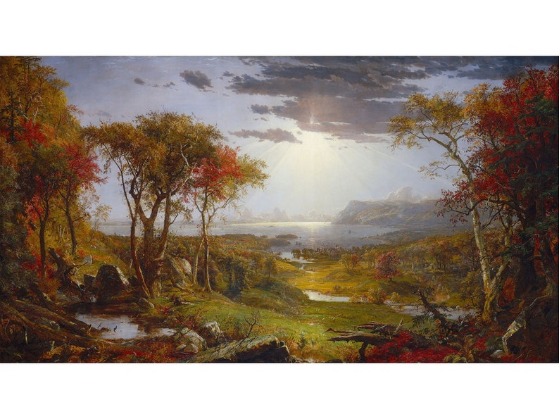 Jasper Francis Cropsey : Autumn on the Hudson River 1860 - Etsy
