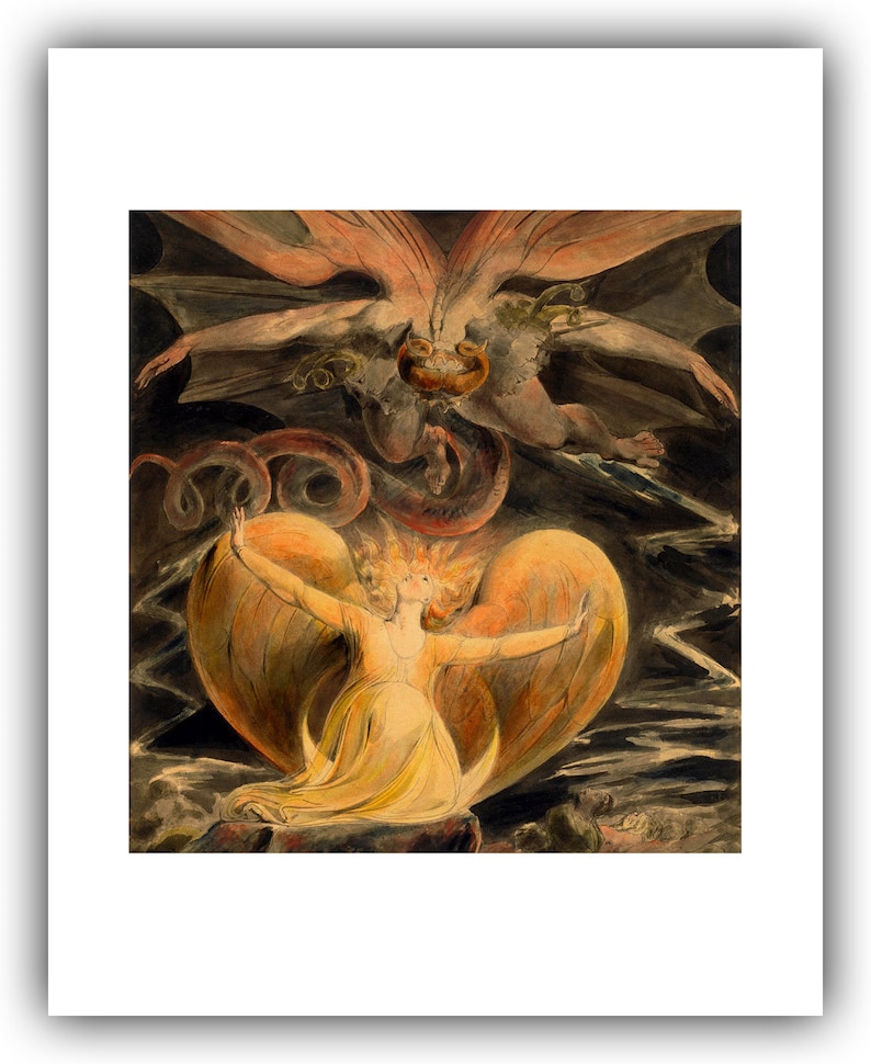 William Blake : The Great Red Dragon and the Woman | Etsy