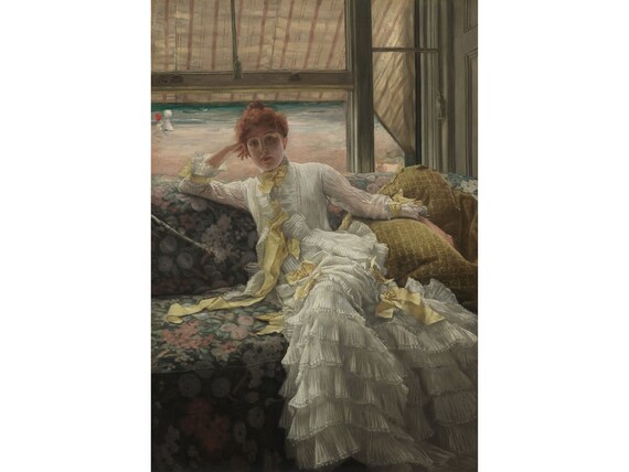 James Tissot : Seaside july Specimen of a Portrait 1878 - Etsy