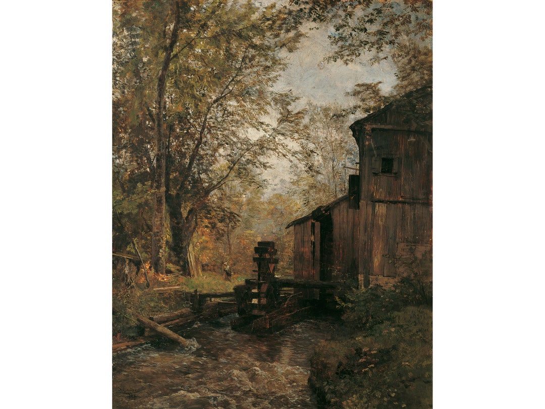 Emil Jakob Schindler : the Gosau Mill Near Ischl (1883) - Giclee Fine ...
