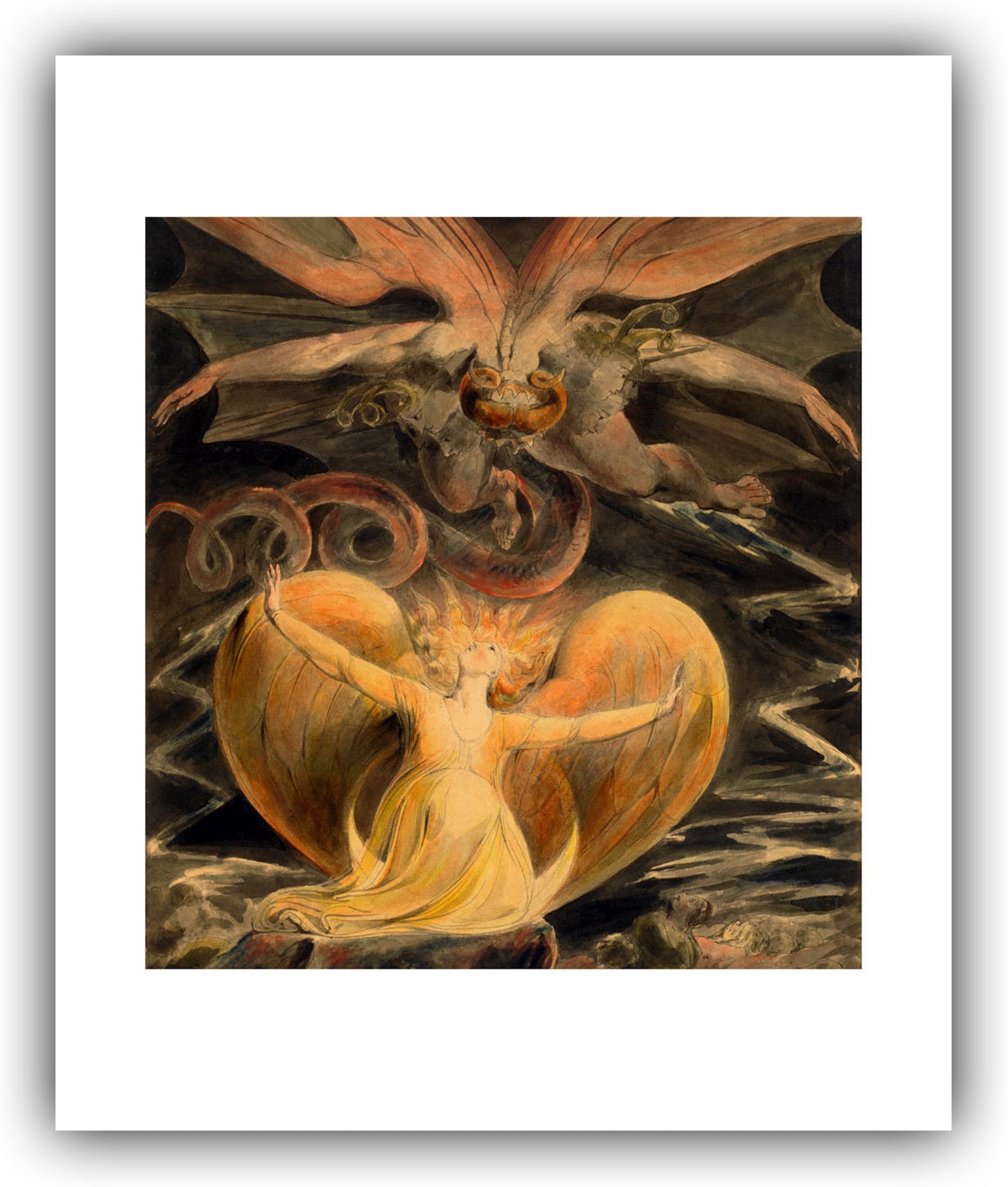 William Blake : the Great Red Dragon and the Woman Clothed - Etsy