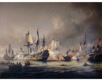 Naval Battle Print - Etsy