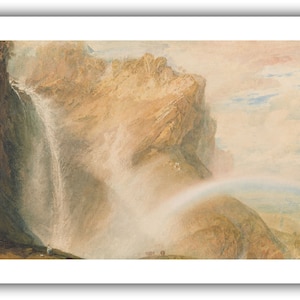 J.M.W. Turner : Upper Fall of the Reichenbach - Rainbow (1810) - Giclee ...