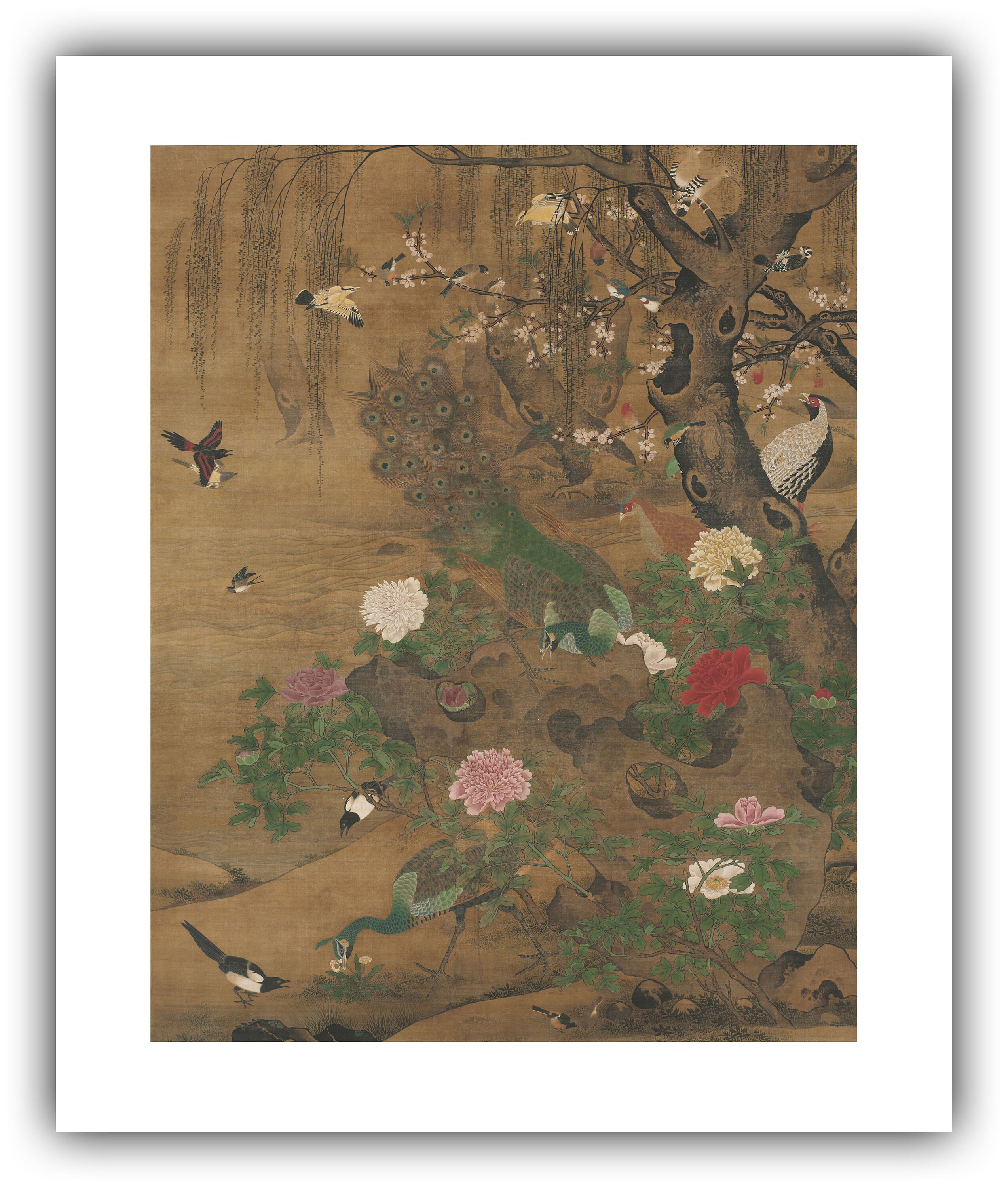 Yin Hong : Birds Gather Under the Spring Willow (late 1400s - Early ...