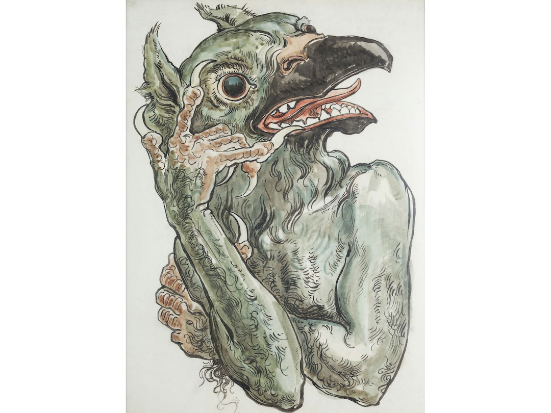 Jan Matejko : Devil With the Head of a Bird (1890) - Giclee Fine Art ...