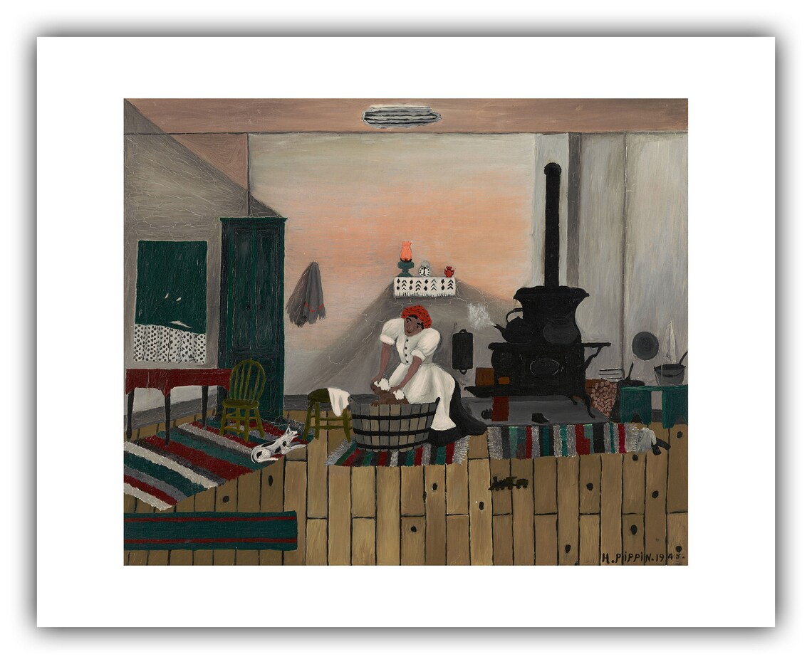 Horace Pippin : Saturday Night Bath (1945) - Giclee Fine Art Print - Etsy