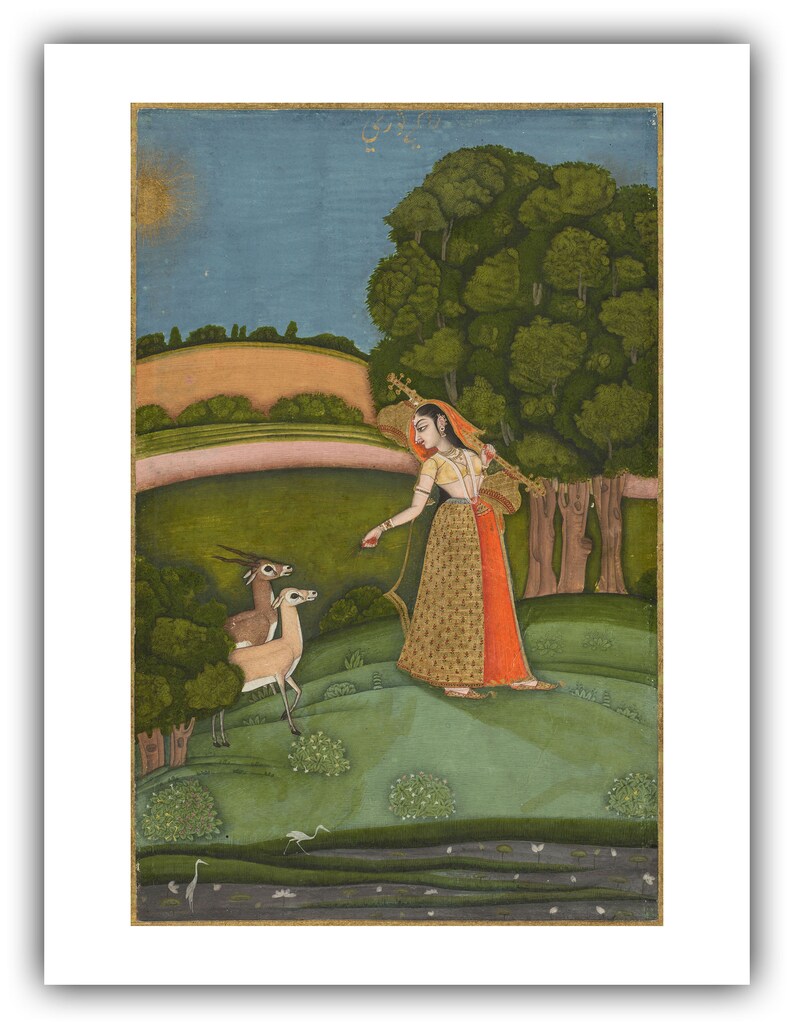 Indian Art : Todi Ragini From a Ragamala Series c. 1755 - Etsy