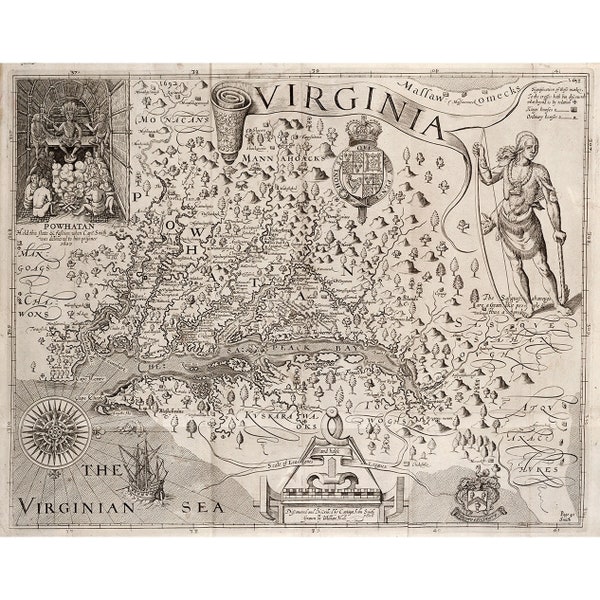 Map of Virginia - Etsy