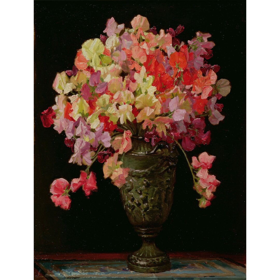 Arthur Herbert Buckland : Sweet Peas, Summer Revelry (1930) - Giclee ...