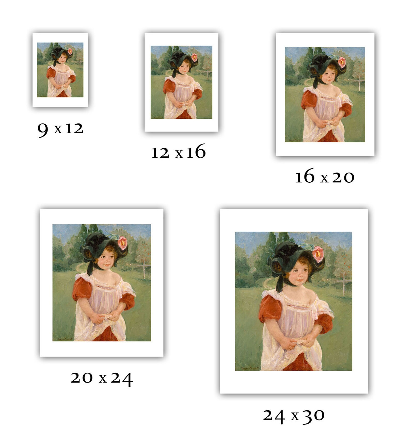 Mary Cassatt : spring Margot Standing in a | Etsy