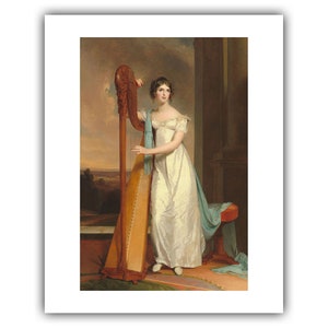 Thomas Sully : Lady with a Harp Eliza Ridgely | Etsy