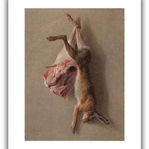 Jean-baptiste Oudry : A Hare and a Leg of Lamb (1742) - Giclee Fine Art ...