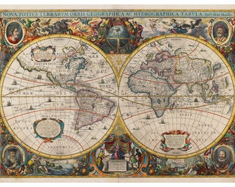 Renaissance World Map - Etsy UK