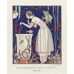 George Barbier : the Stunning Little Fish - Summer Dress (1914 ...