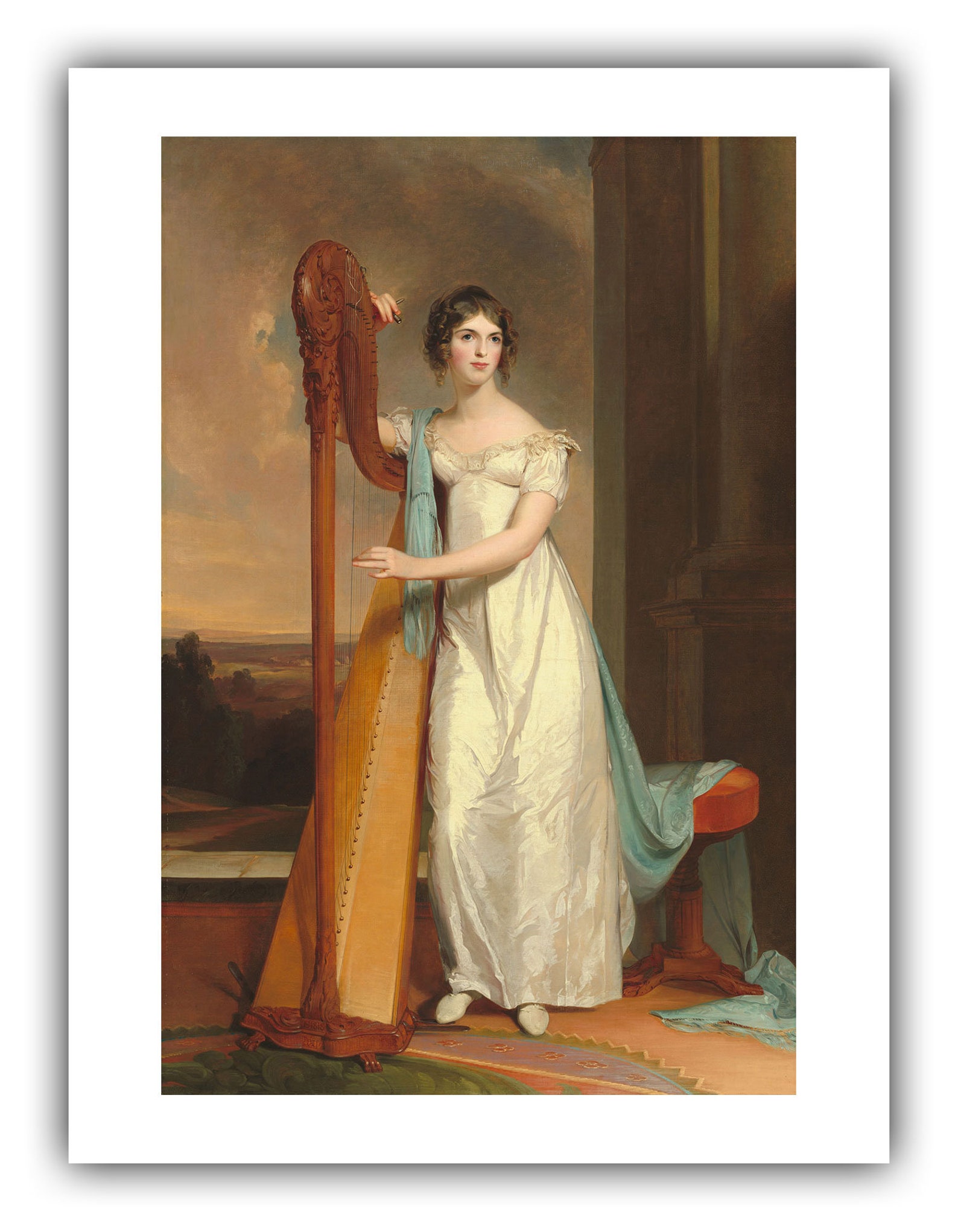 Thomas Sully : Lady With a Harp Eliza Ridgely 1818 Giclee Fine Art ...