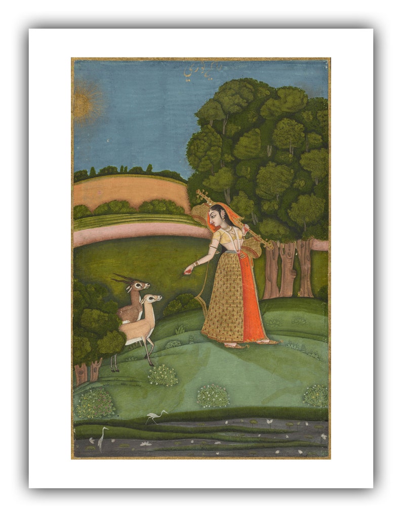 Indian Art : Todi Ragini From a Ragamala Series c. 1755 - Etsy