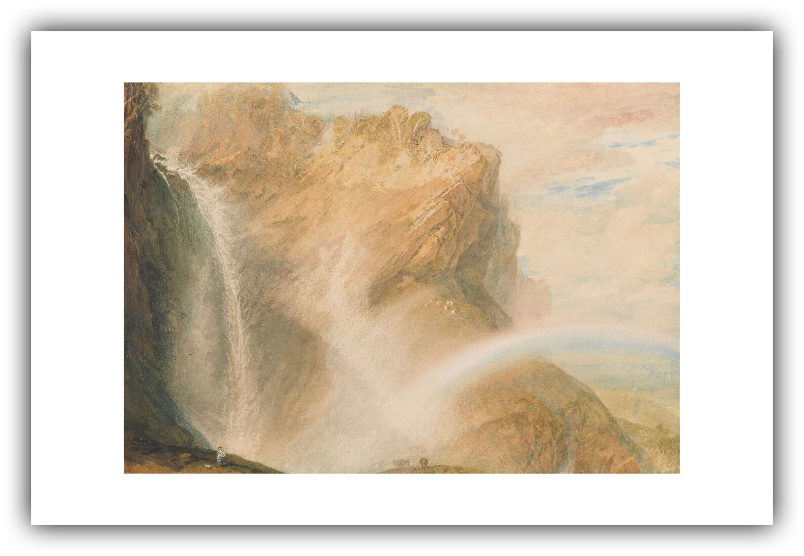 J.M.W. Turner : Upper Fall of the Reichenbach - Rainbow (1810) - Giclee ...