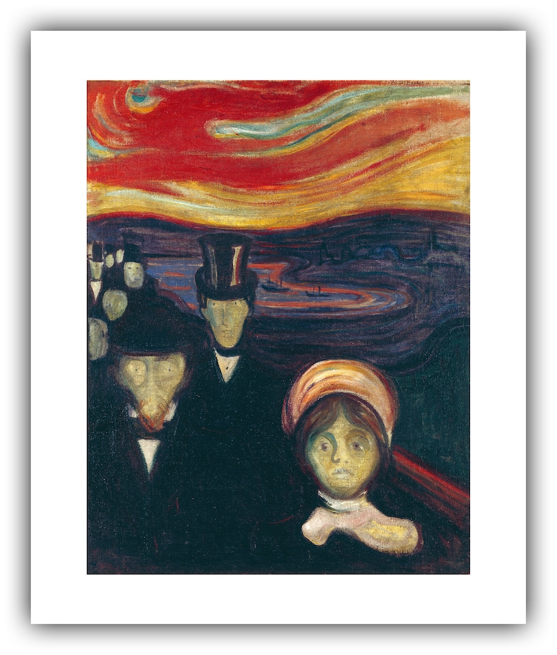 Edvard Munch : Anxiety (1894) - Giclee Fine Art Print - Etsy