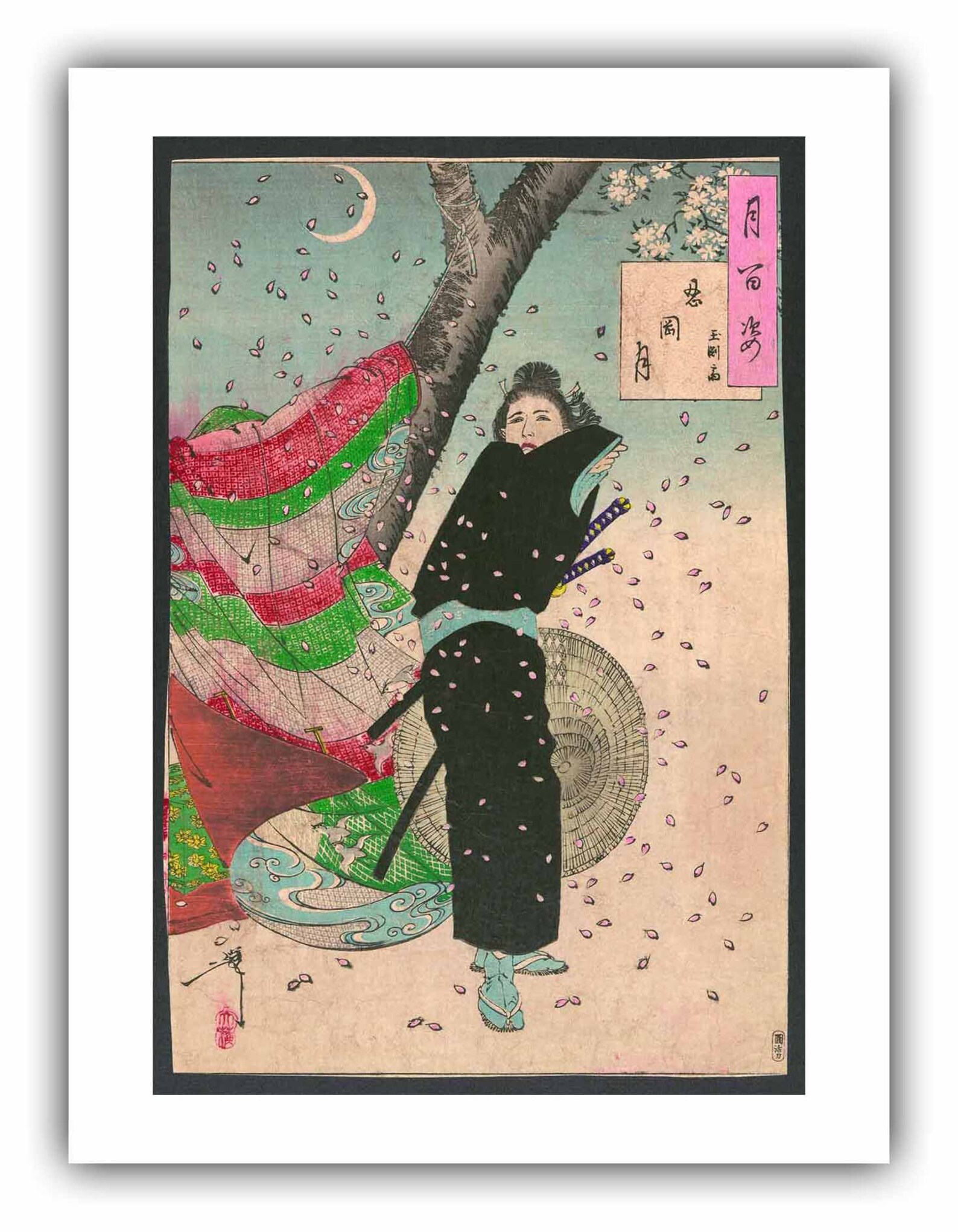 Tsukioka Yoshitoshi : Moon Over Shinobugaoka (1889) - Giclee Fine Art ...