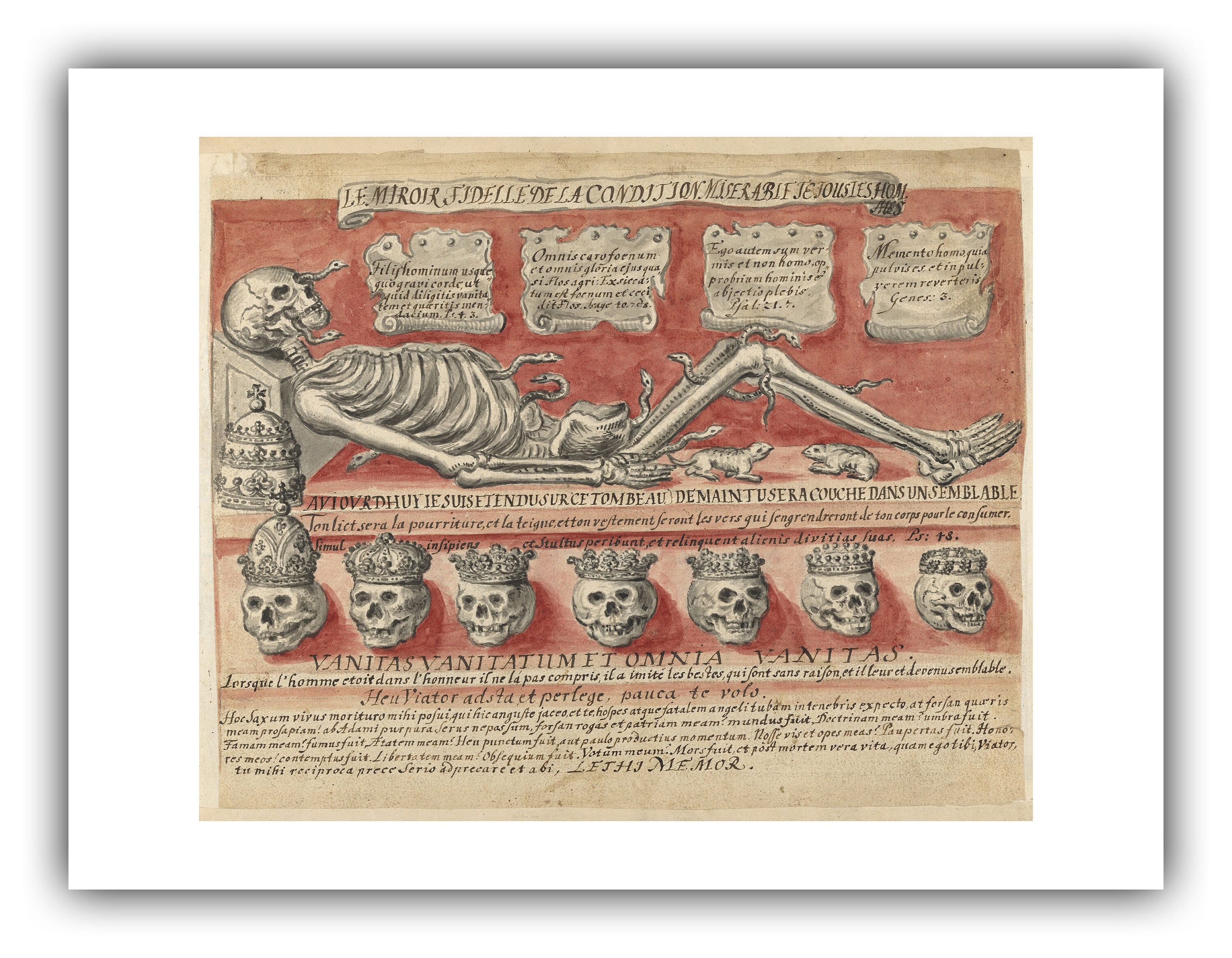 Jodocus Muller : Vanitas Illustration From a Book on Cabbalistic ...