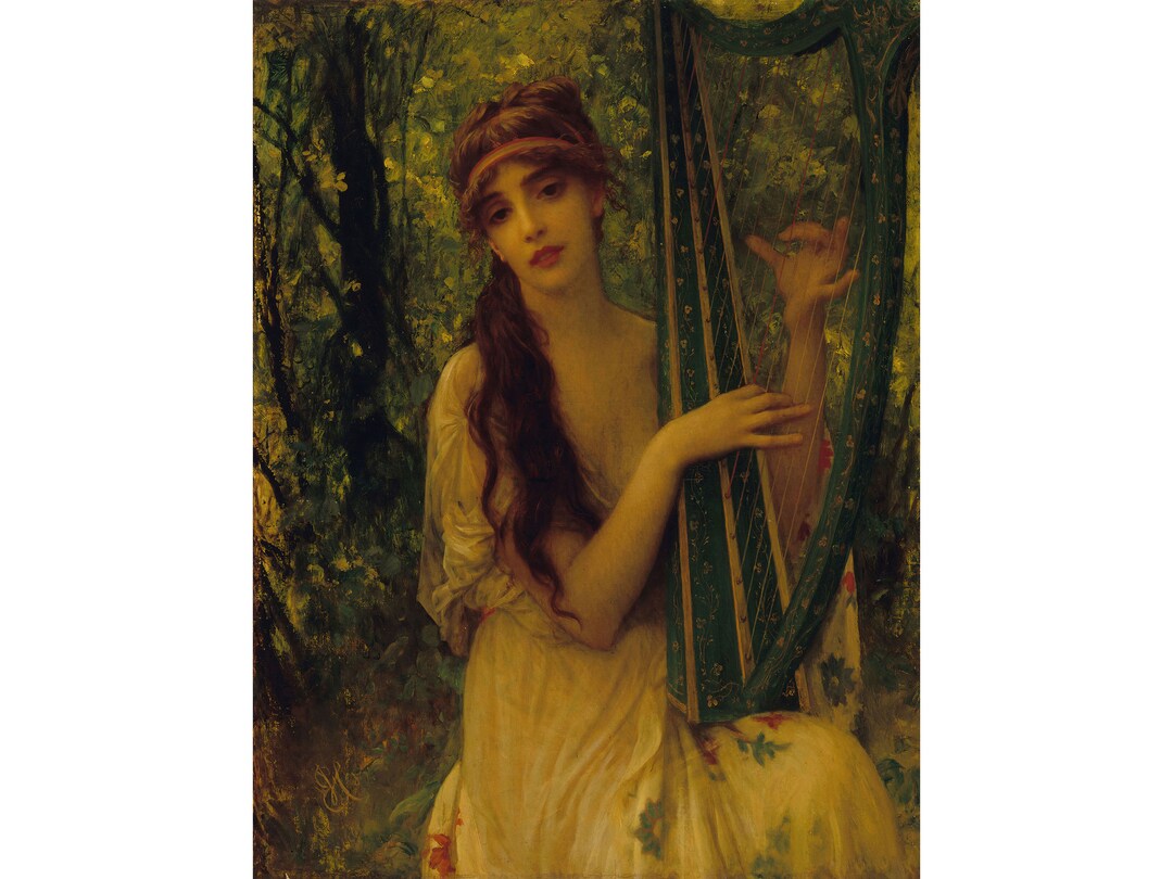 Ernest Hebert : Music (agathe Calmel) (1882) - Giclee Fine Art Print - Etsy