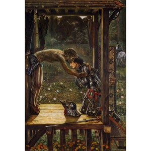 Edward Burne-jones : the Merciful Knight (1863) - Giclee Fine Art Print ...