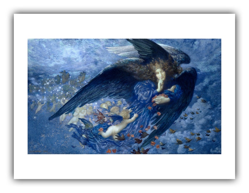 Edward Robert Hughes : Night With Her Train of Stars (1912) - Giclee ...